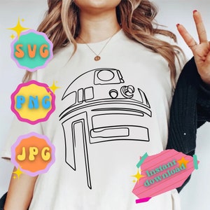 Droid R2 D2 SVG PNG JPG - Etsy