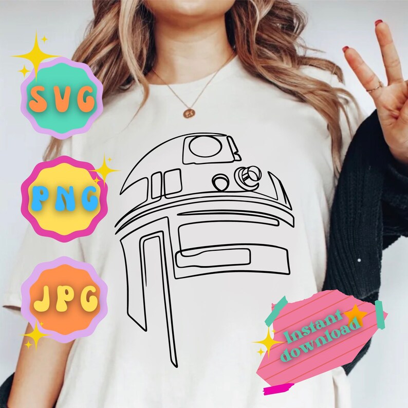 Droid R2 D2 SVG PNG JPG - Etsy