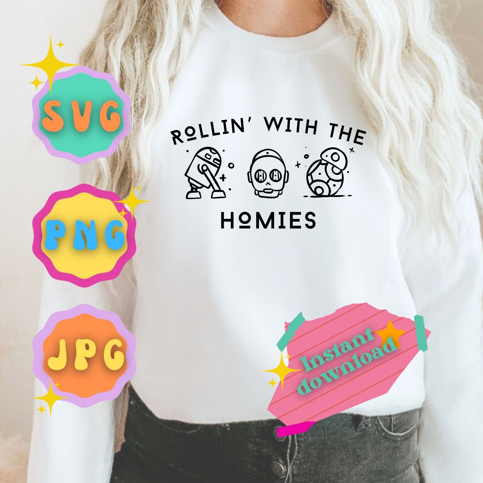 Rollin With the Homies SVG PNG JPG - Etsy