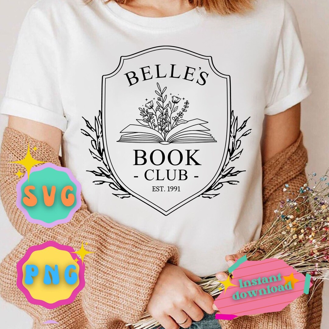Belles Book Club SVG PNG - Etsy