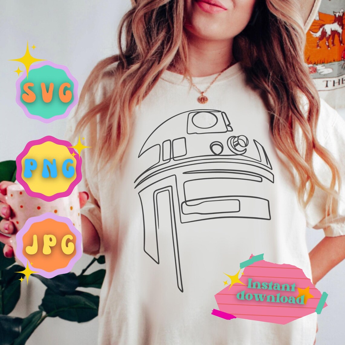 Droid - R2 - D2 - SVG - PNG - JPG - Etsy