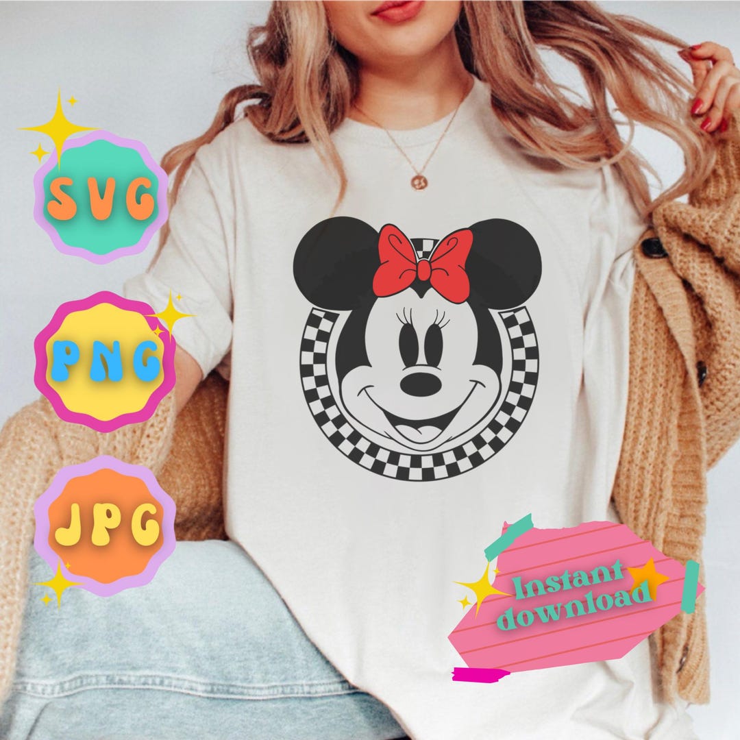 Checkered Mouse With Bow - SVG - PNG - JPG - Etsy
