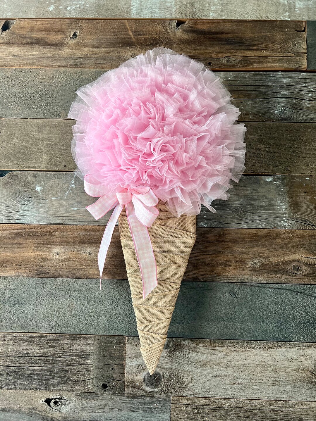 Summer Ice Cream Cone Wreath/ Summer Decor/ Front Door Wreath/ Front ...