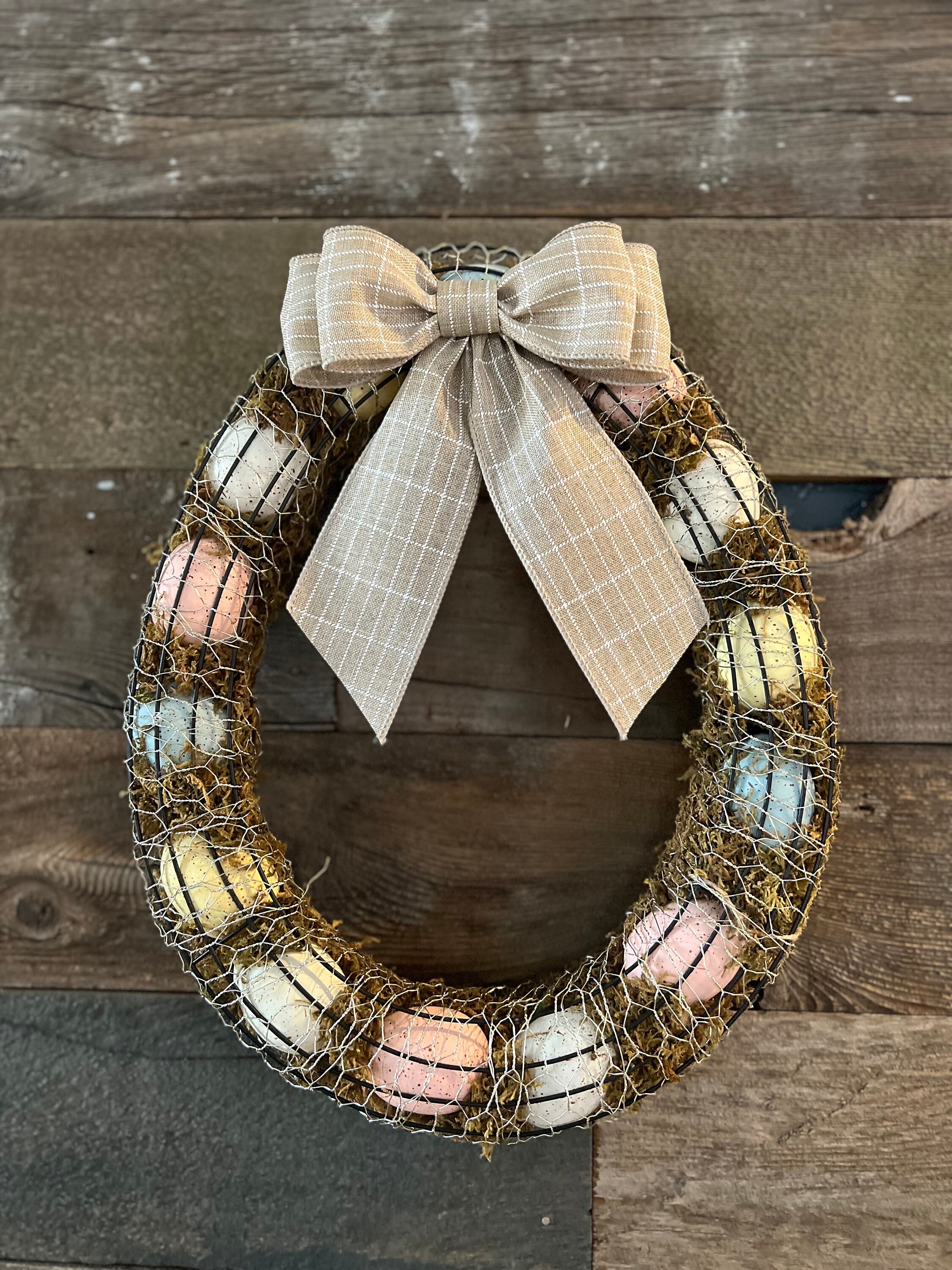 Egg Cage Wreath Kit/front Porch Decor/ Farmhouse Wreath/ Rustic Wreath ...