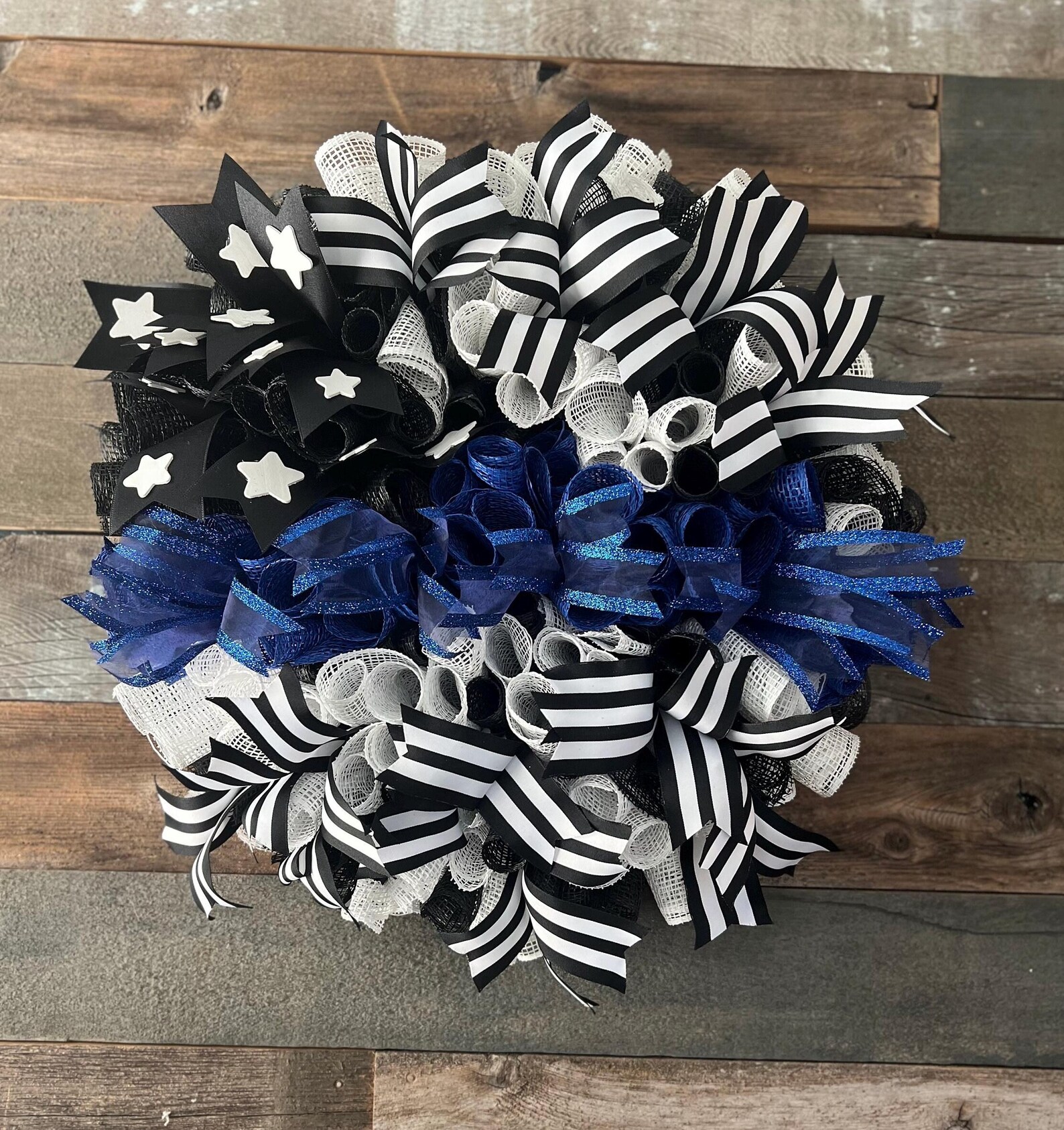 Blue Line Wreath/ Back the Blue/ Police Officer Blue Line/ How to Make ...