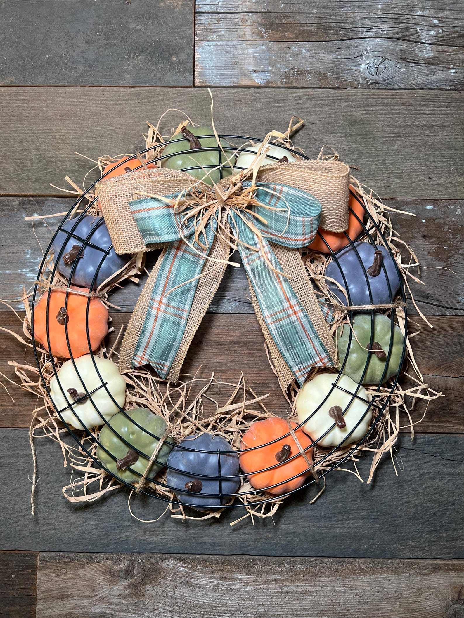 Fall Wreath Kit, Pumpkin Wreath Kit, Farmhouse Fall Wreath, Pumpkin ...