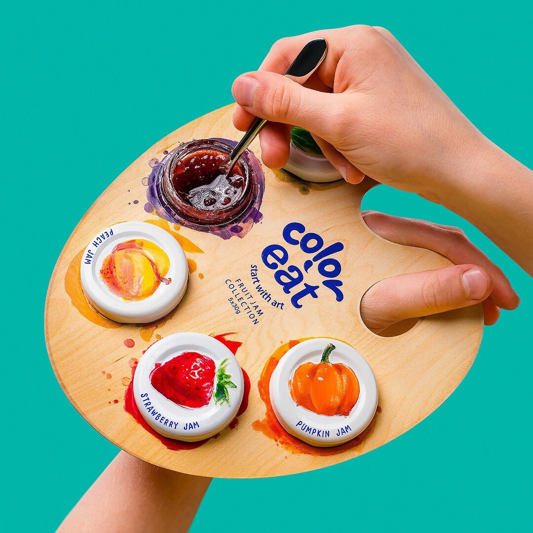 Color Eat Jam Collection - 5 Flavors, 30g Each - Fig, Peach, Strawberry ...