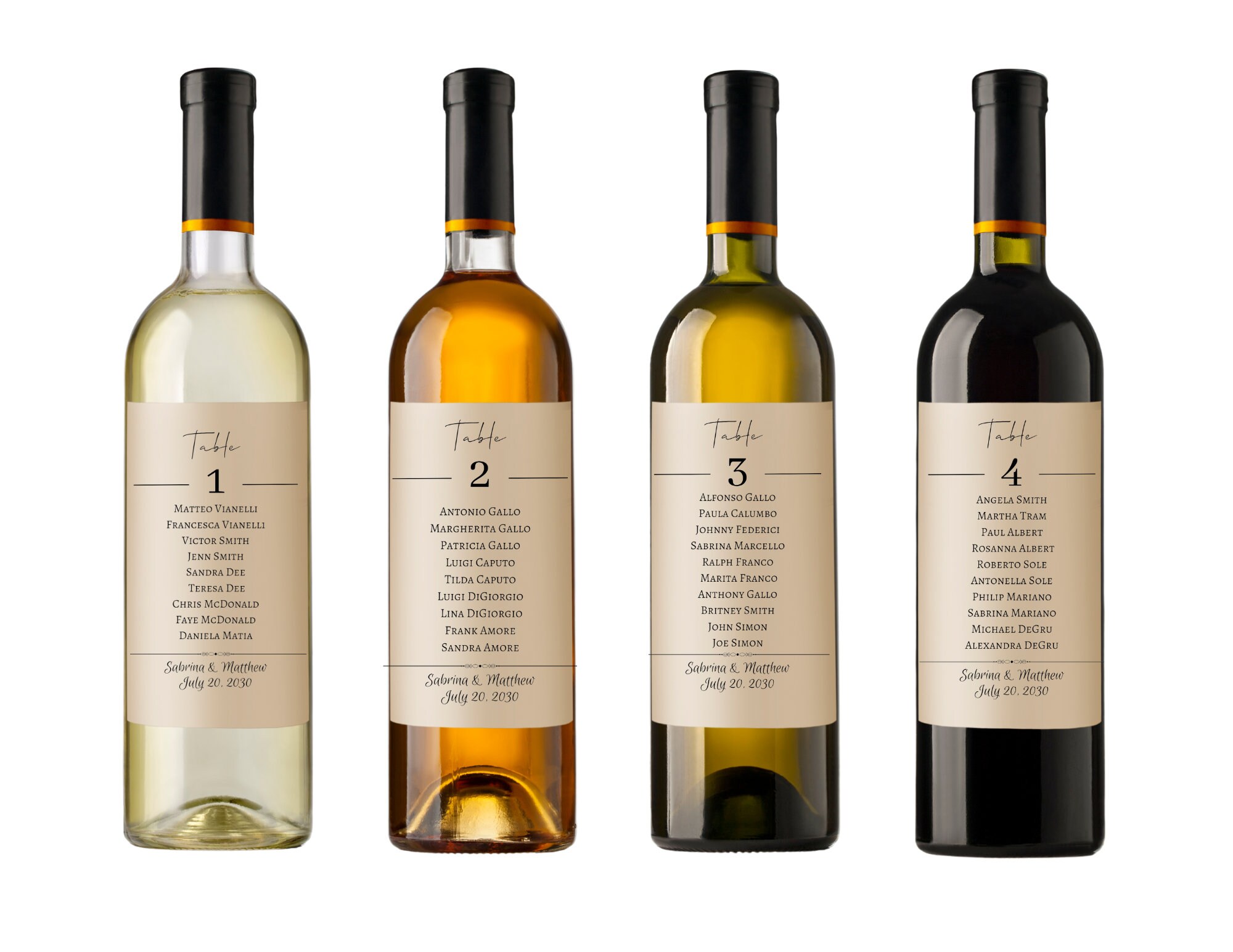Editable & Printable Wedding Seating Plan Wine Labels, Seating Chart ...