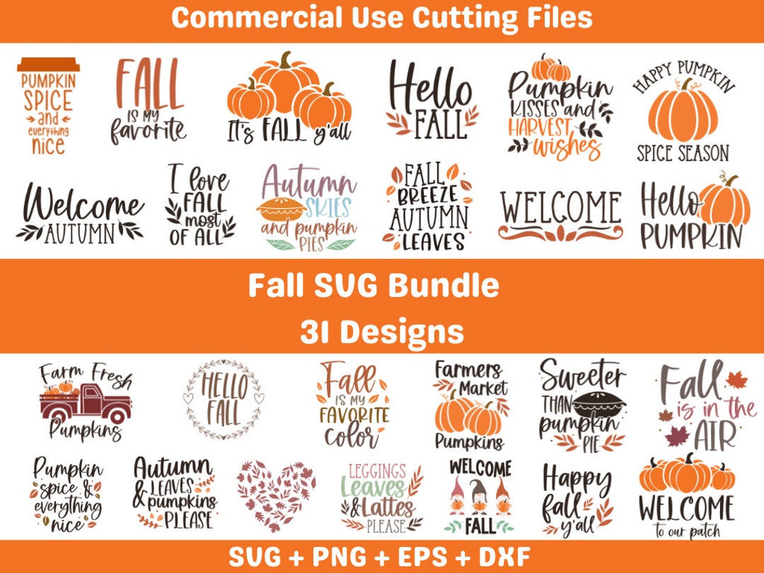 Fall Svg Bundle, Autumn Svg, Fall Svg , Autumn Bundle Svg, Cut File ...