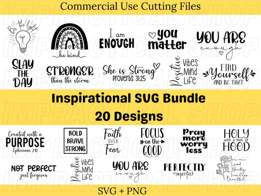 Inspirational SVG Bundle, Inspirational SVG, SVG, Motivational Svg ...