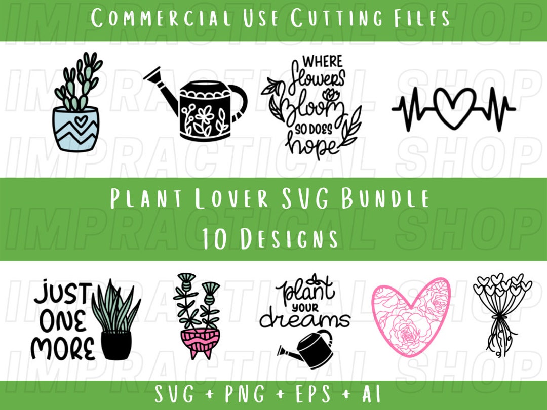 Plant Lover Svg Bundle Plant Svg Plant Quotes Svg - Etsy UK