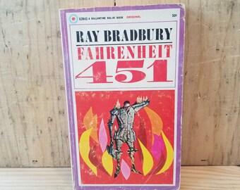 Fahrenheit 451 by Ray Bradbury Pb 1991 Vintage - Etsy