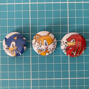 Sonic the Hedgehog Character Pins - Etsy Canada