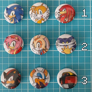 Sonic the Hedgehog Character Pins - Etsy Canada