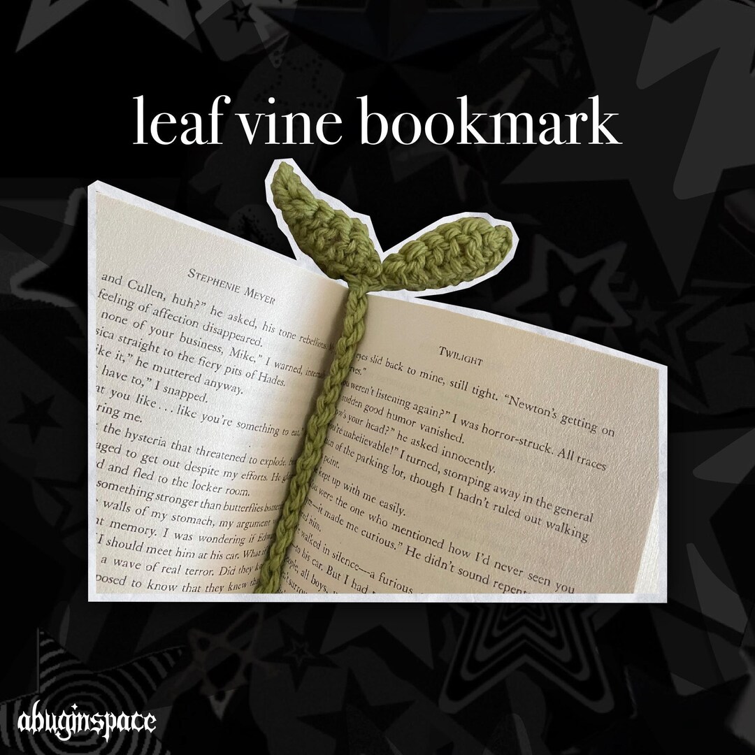 Crochet Leaf Vine Bookmark - Etsy