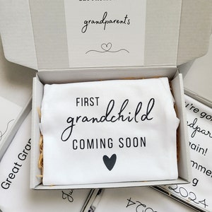 First Grandchild Announcement, Baby Announcement Gift Box, Pregnancy ...
