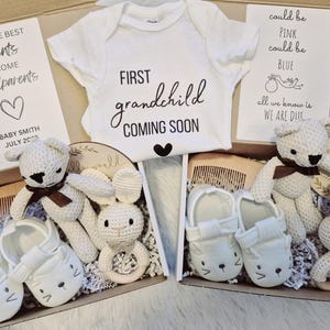 First Grandchild Announcement, Baby Announcement Gift Box, Pregnancy ...