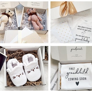 First Grandchild Announcement, Baby Announcement Gift Box, Pregnancy ...