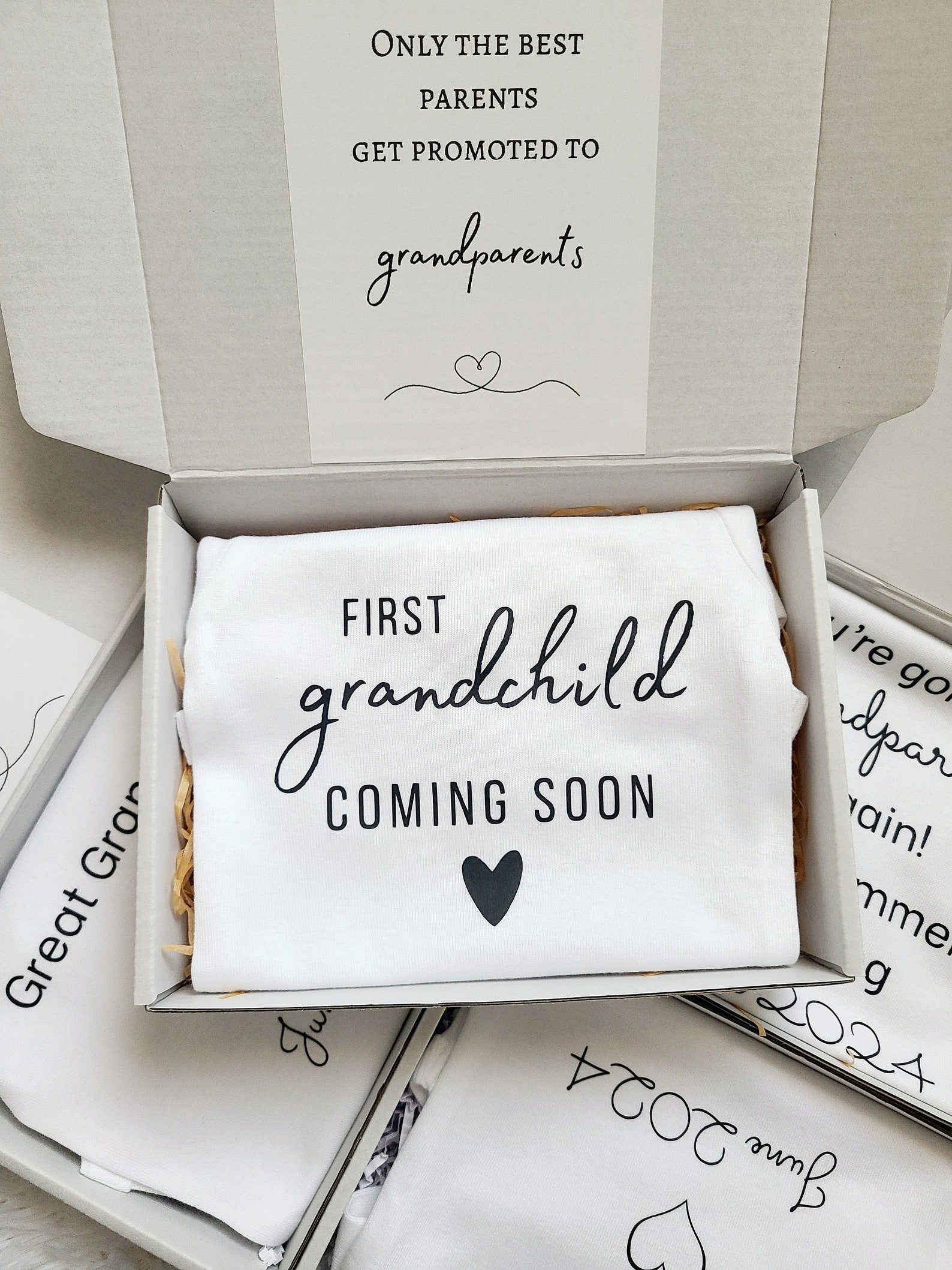 First Grandchild Announcement, Baby Announcement Gift Box, Pregnancy ...