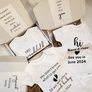 First Grandchild Announcement Baby Announcement Gift Box - Etsy