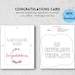 Printable Congratulations Card With Envelope, Digital Instant Download ...