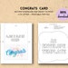 Printable Congratulations Card With Envelope, Digital Instant Download ...