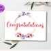 Printable Congratulations Card With Envelope, Digital Instant Download ...