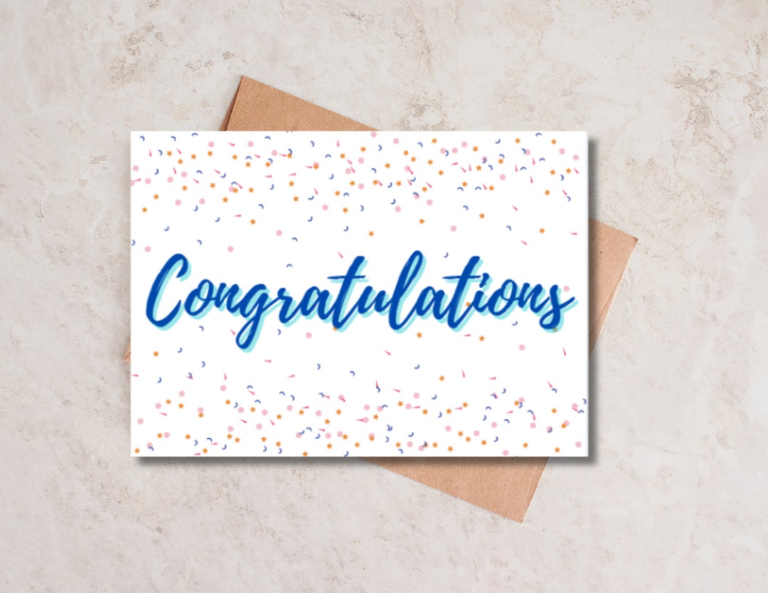 Printable Congratulations Class of 2022 Card With Envelope, Digital ...