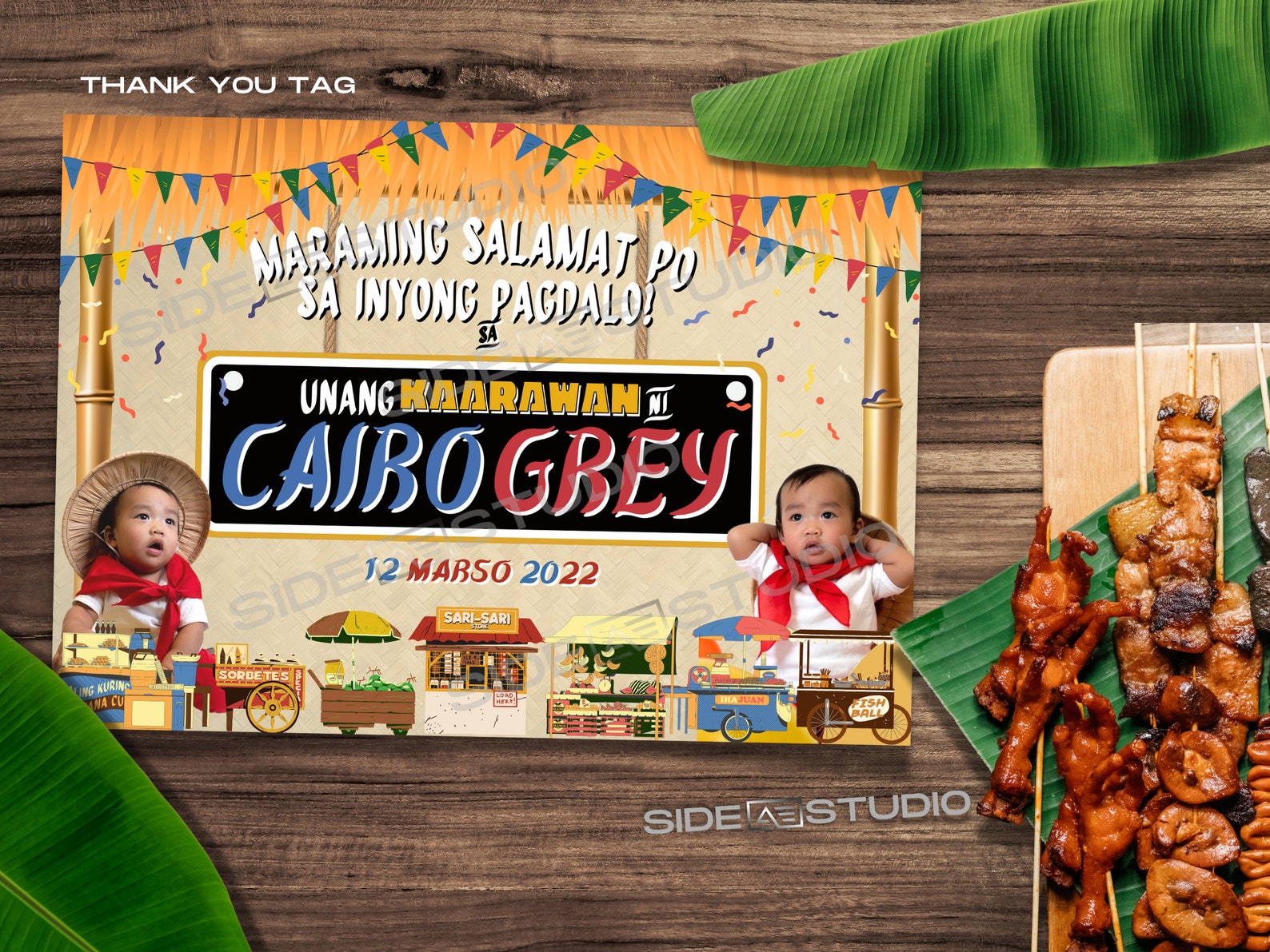 Filipino Fiesta Kubo Sorbetes Lechon Birthday Invitation & - Etsy Canada