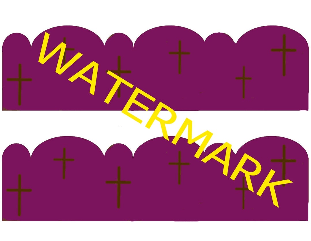 Catholic Lent Bulletin Board Border Schools and Homeschool - Etsy