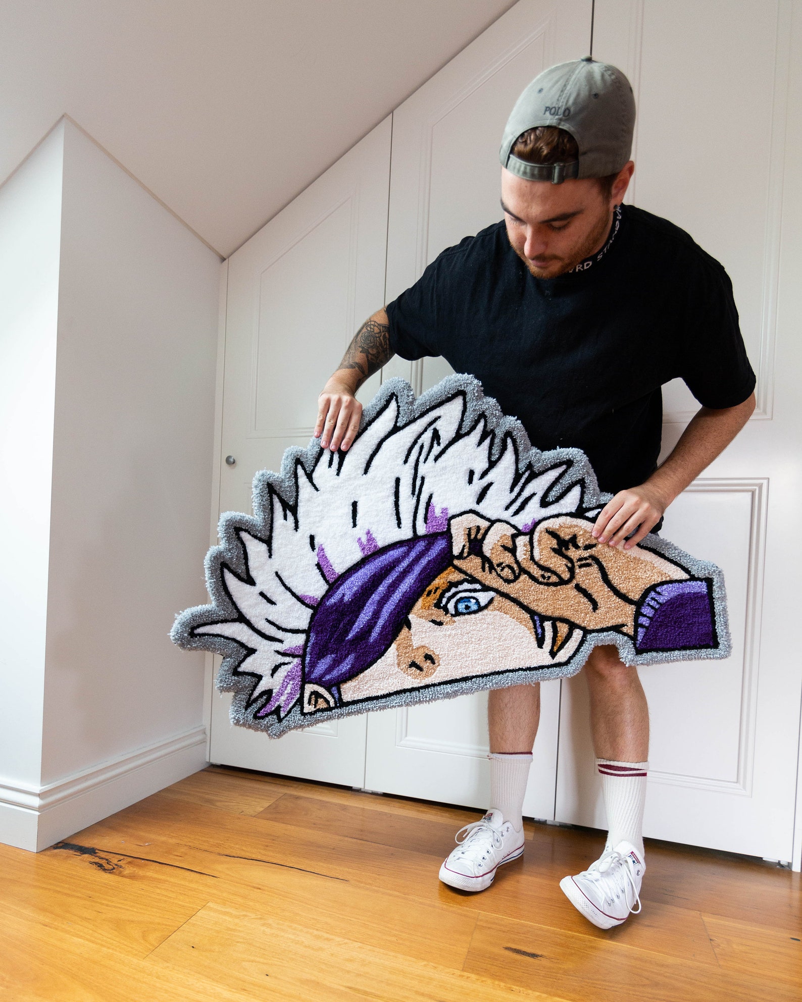 Anime Tufted Rug Handmade Tufted Gojo Custom Tufted Rug Gojo Rug Custom ...