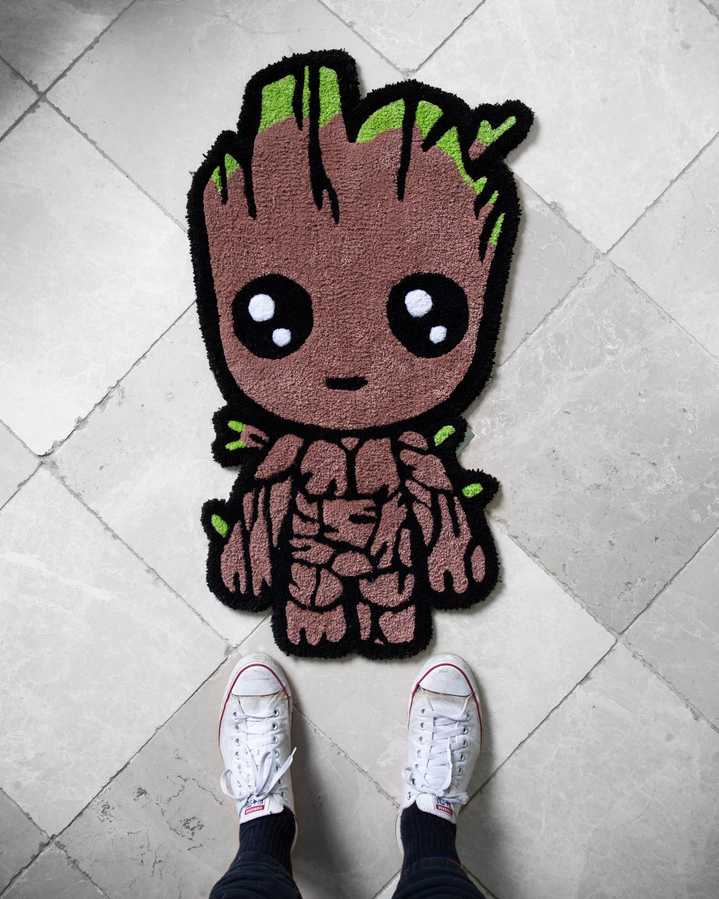 Marvel Tufted Rug Handmade Tufted Custom Rug Groot - Etsy
