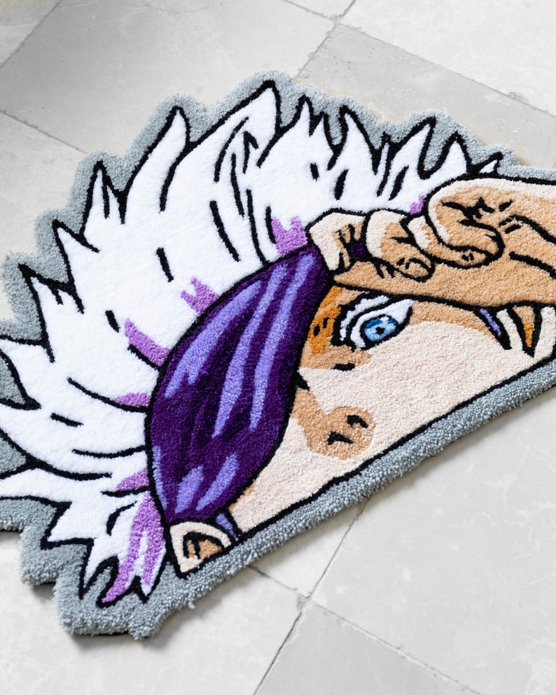 Anime Tufted Rug | Handmade Tufted | Gojo | Custom Tufted Rug | Gojo ...