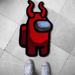 Red Among Us Rug | Handmade Tufted | Among Us Rug | Custom Rug - Etsy