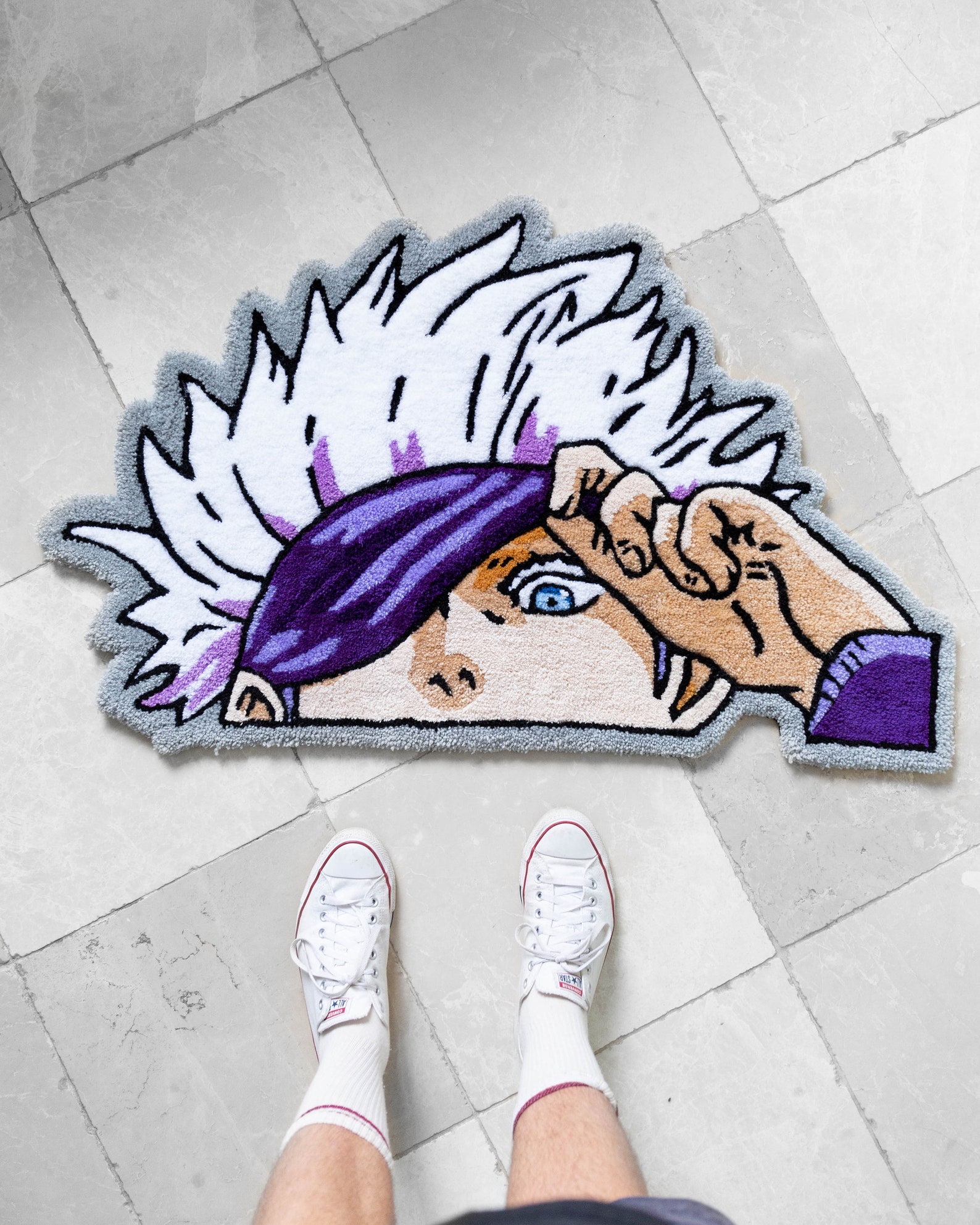 Anime Tufted Rug | Handmade Tufted | Gojo | Custom Tufted Rug | Gojo ...