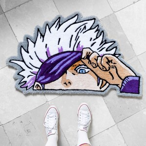 Anime Tufted Rug | Handmade Tufted | Gojo | Custom Tufted Rug | Gojo ...