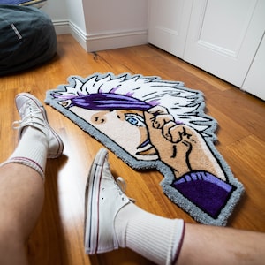 Anime Tufted Rug | Handmade Tufted | Gojo | Custom Tufted Rug | Gojo ...