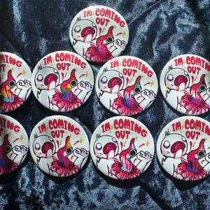 Worm on a String Coming Out Button - Etsy