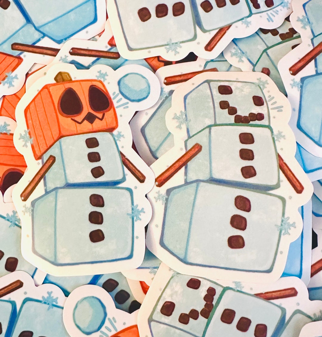 Snow Golem Sticker - Etsy