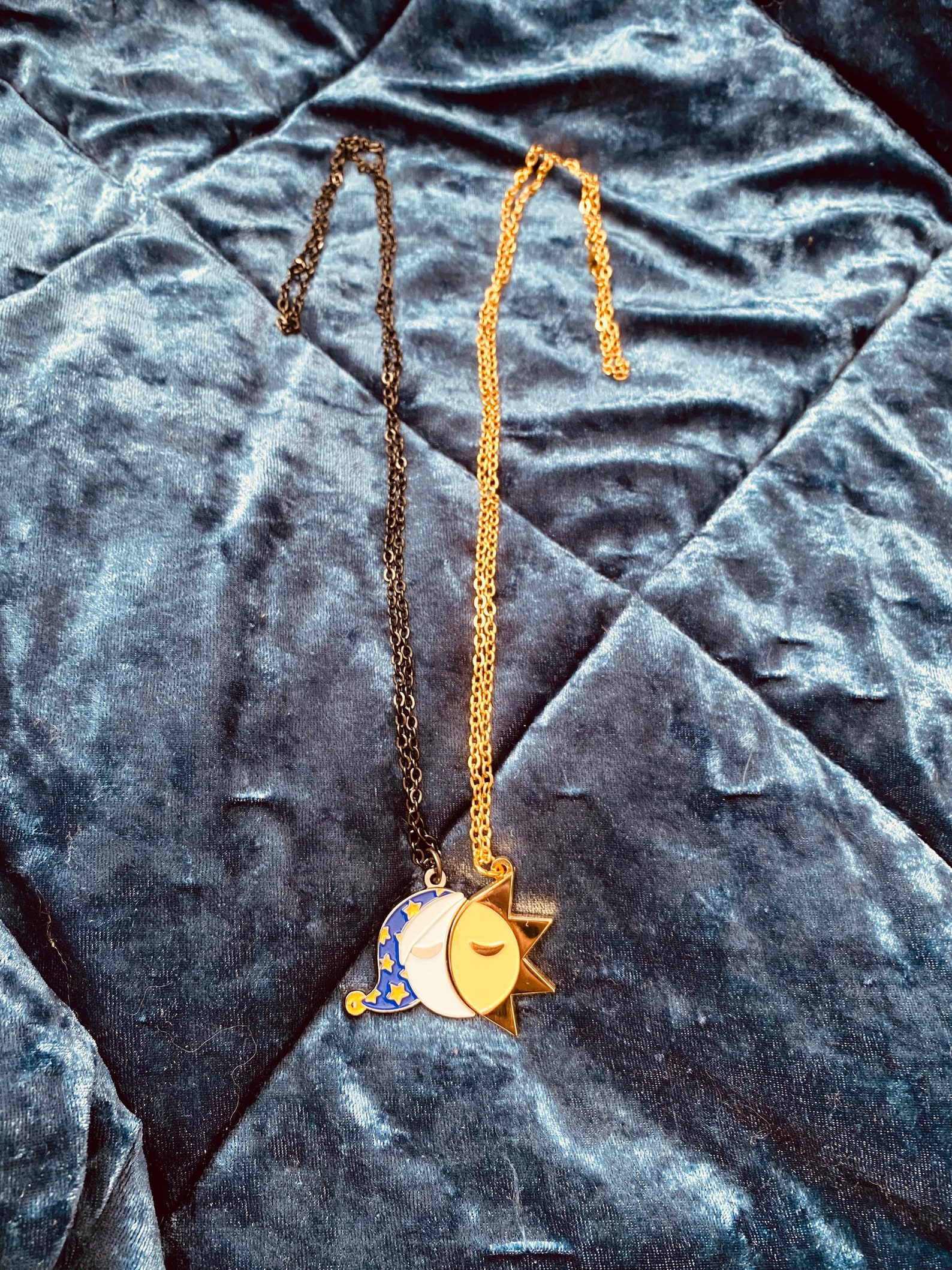 Sun and Moon Friendship Necklace - Etsy