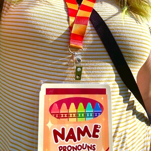 Crayon Box Badge/name Tag - Etsy