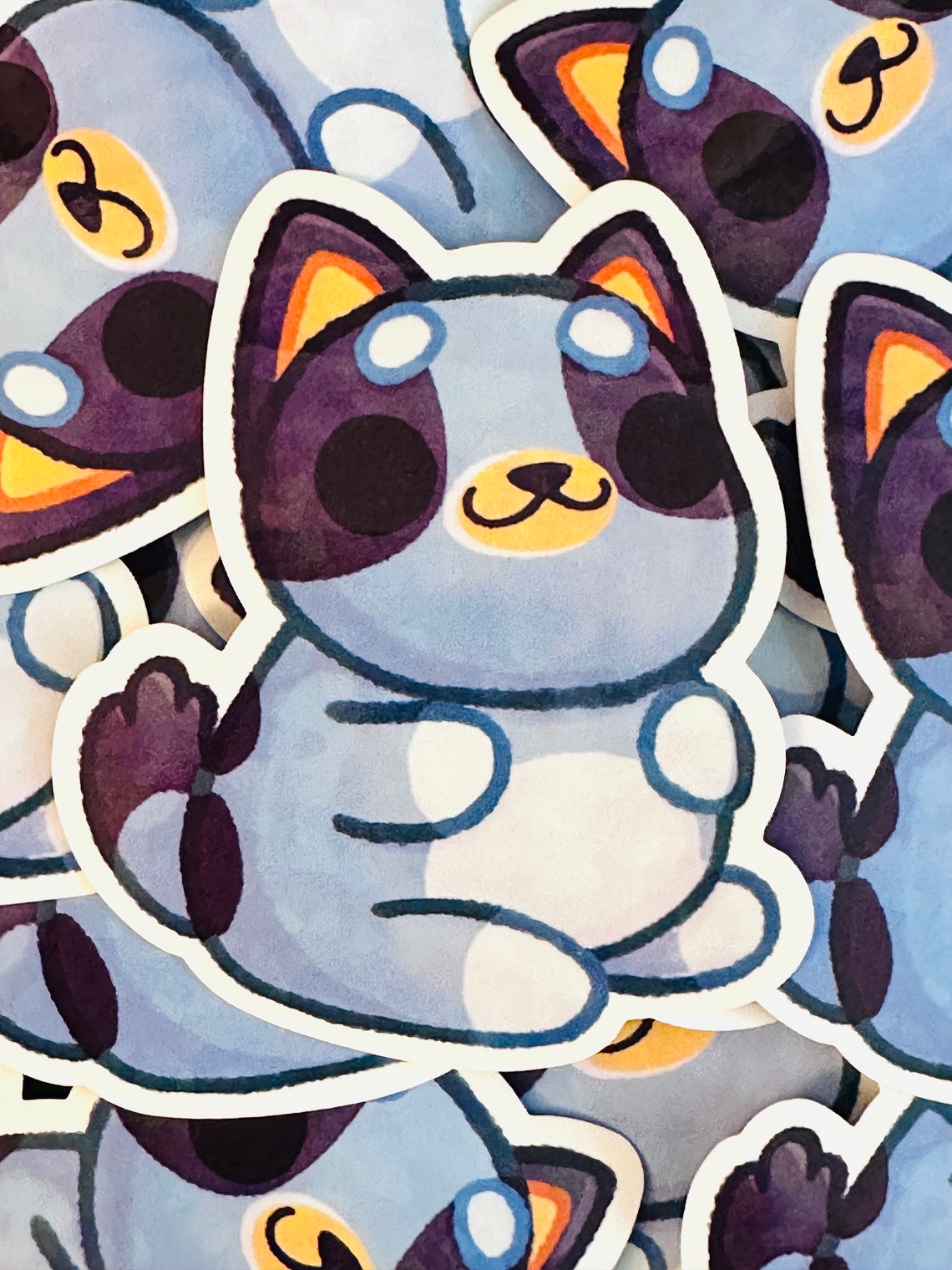 Blue Dog Sticker - Etsy