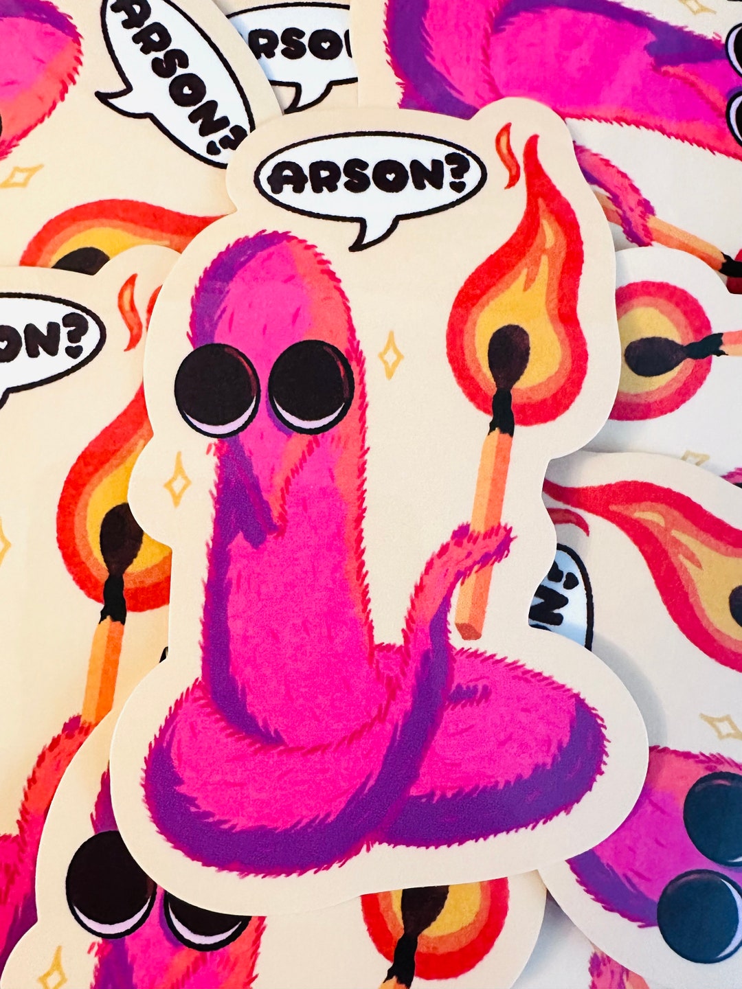 Arson Worm Sticker - Etsy