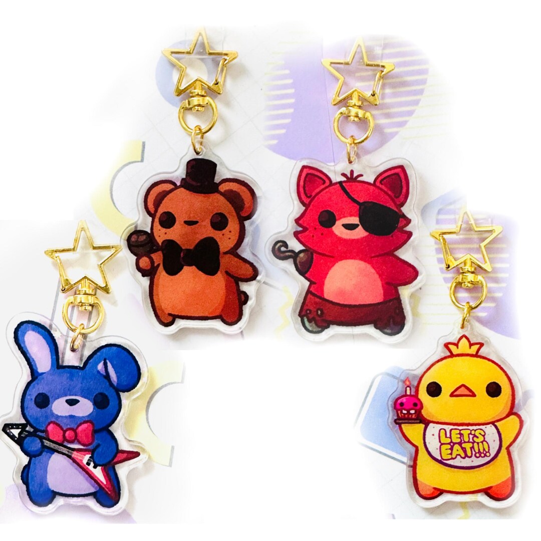 FNAF 1 Holographic Keychain - Etsy