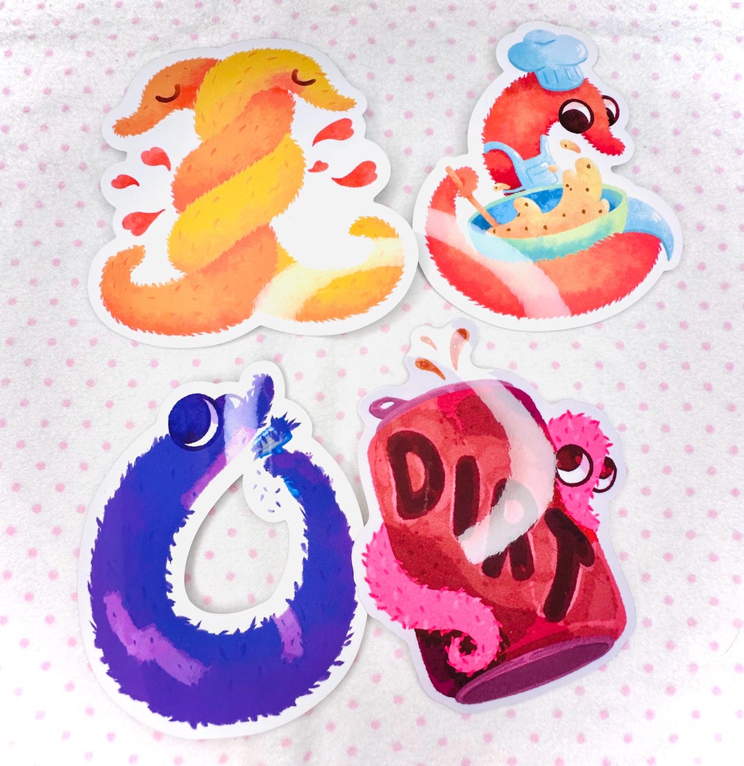 Worm on a String Sticker - Etsy