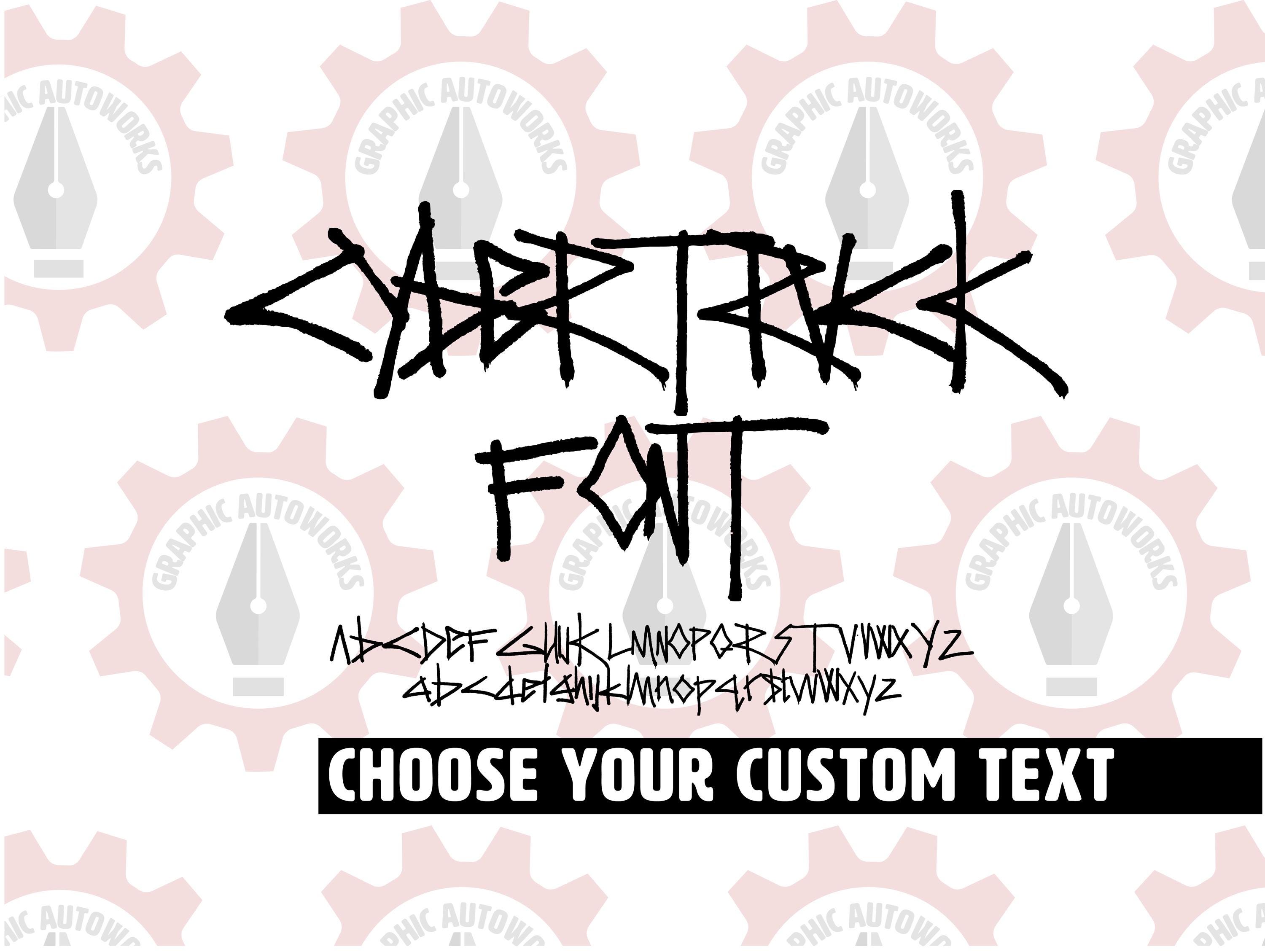 Custom Cybertruck Graffiti Font | Choose Your Text | Vinyl Decal ...