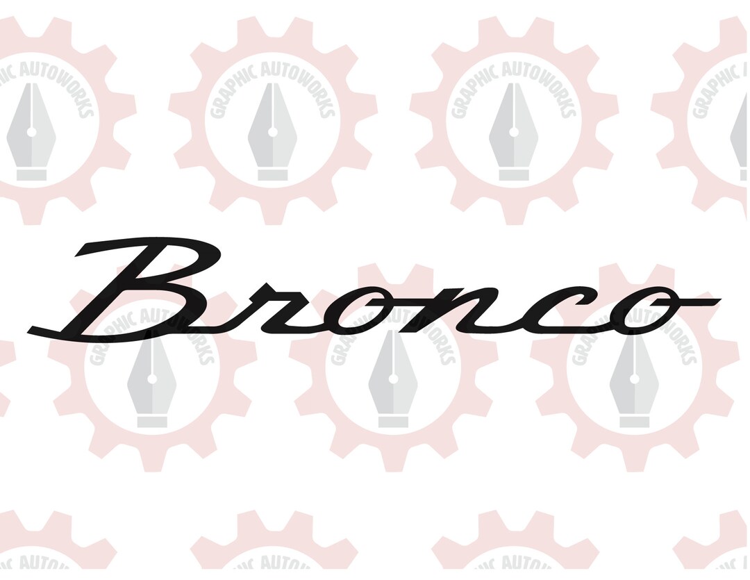 Bronco Emblem Logo Vinyl Decal Sticker Fender Side X2 - Etsy