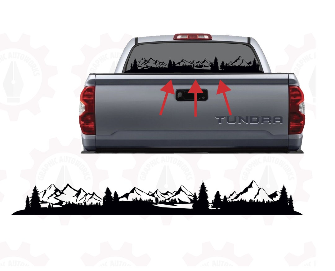 2014-2021 Toyota Tundra Rear Window Large Outdoor Mountains and Trees ...