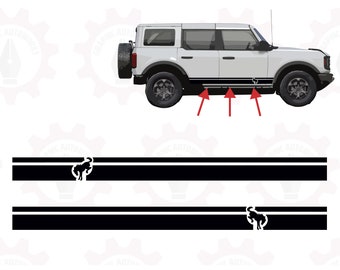 2021 Ford Bronco Rocker Panel Graphic Decal MATTE BLACK - Etsy