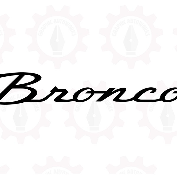 Bronco Fender Decals - Etsy